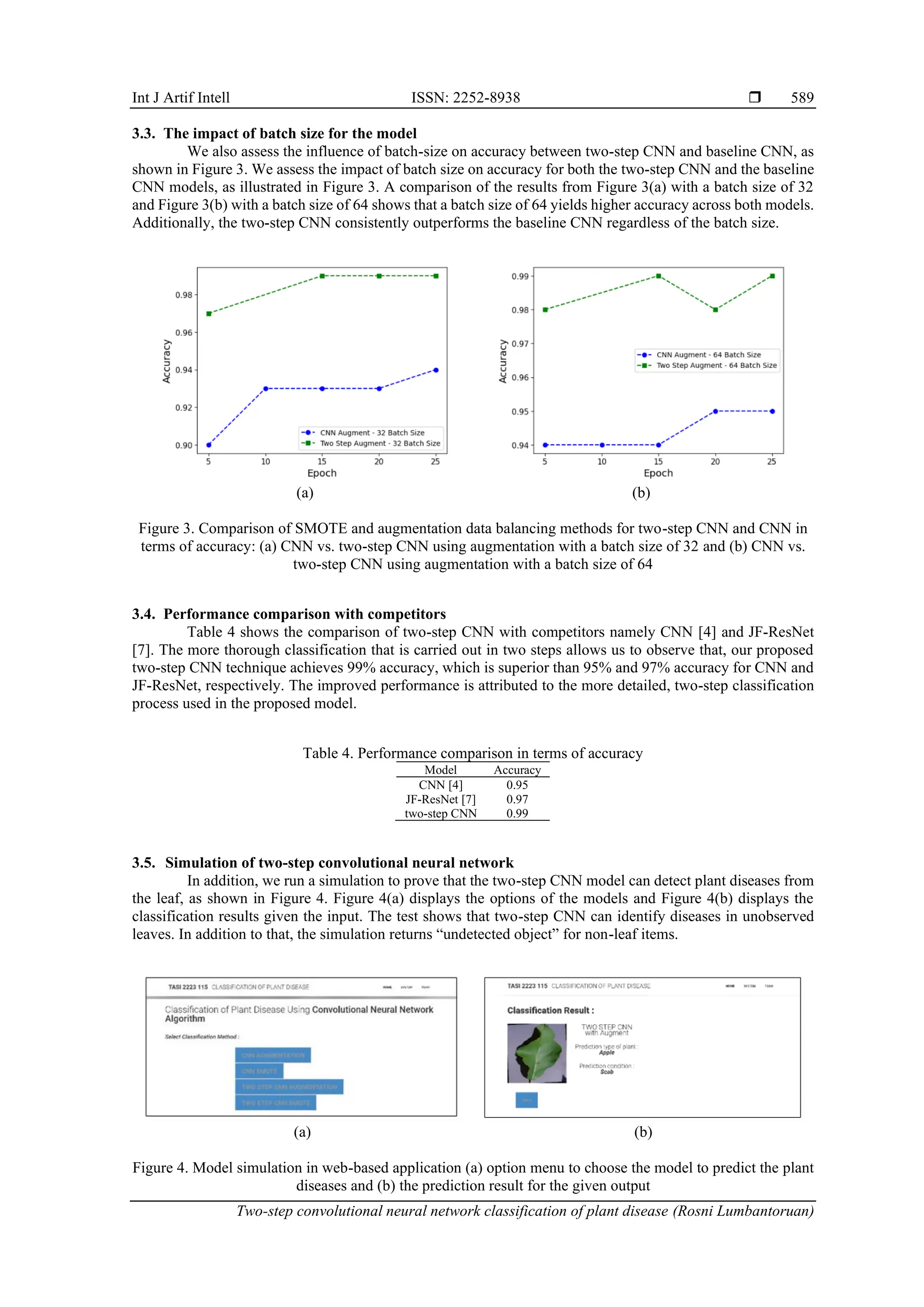 Two-step convolutional neural network classification of plant disease | PDF