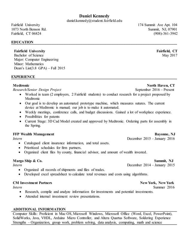 Daniel Kennedy -- resume | DOCX