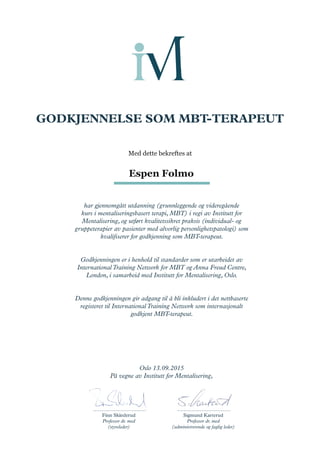 MBT_Espen_Folmo | PDF