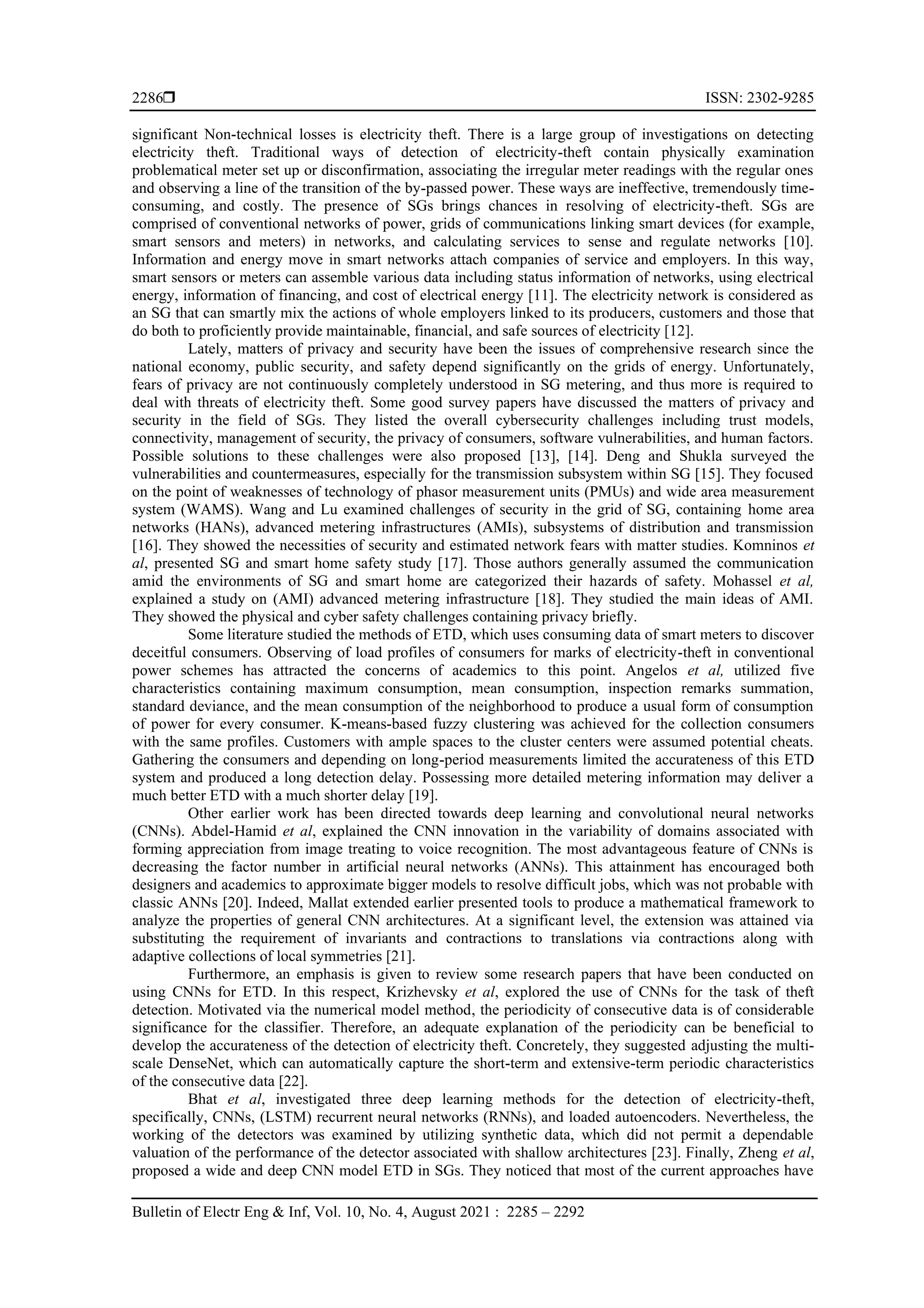 Electricity Theft Detection In Smart Grids Based On Deep Learning Pdf