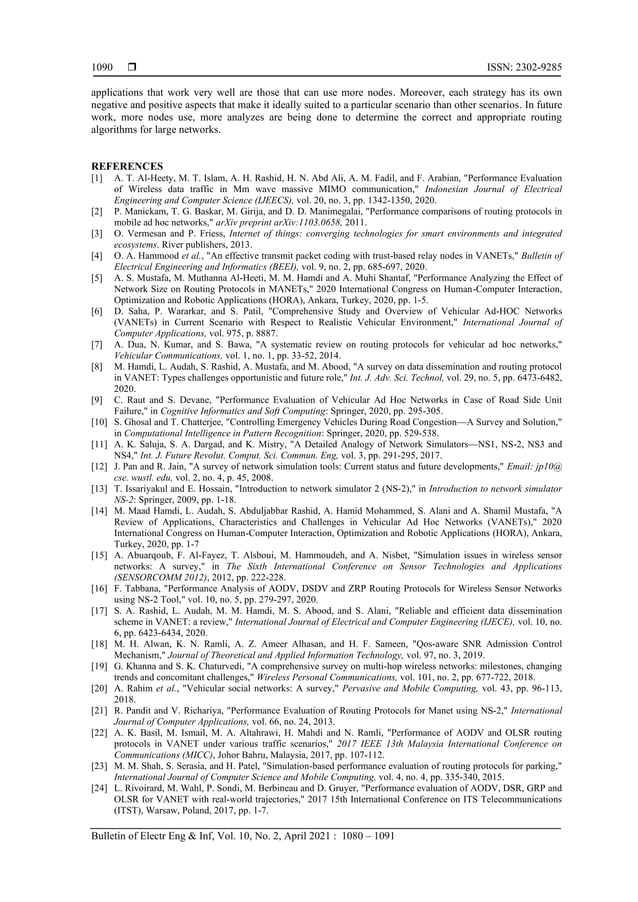 Performance Evaluation For Vehicular Ad Hoc Networks Based Routing Protocols Pdf