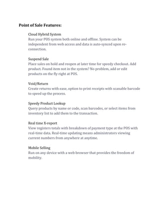 Proposal for Point of Sale and Inventory Management Systems | PDF
