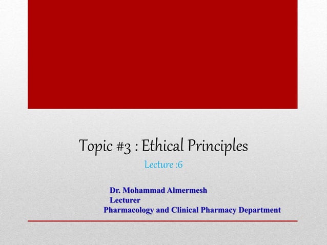 Ethical Principles autonomy | PPTX | Medical Health