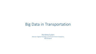 Big Data Analytics in Transportation | PPTX