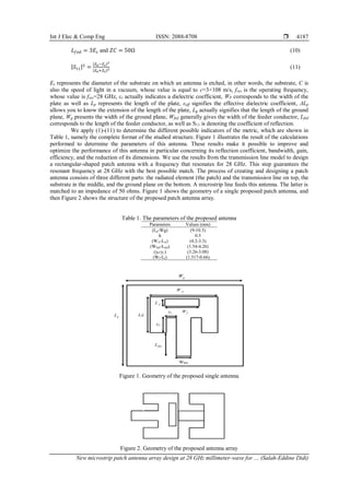 New microstrip patch antenna array design at 28 GHz millimeter-wave for fifth-generation ...