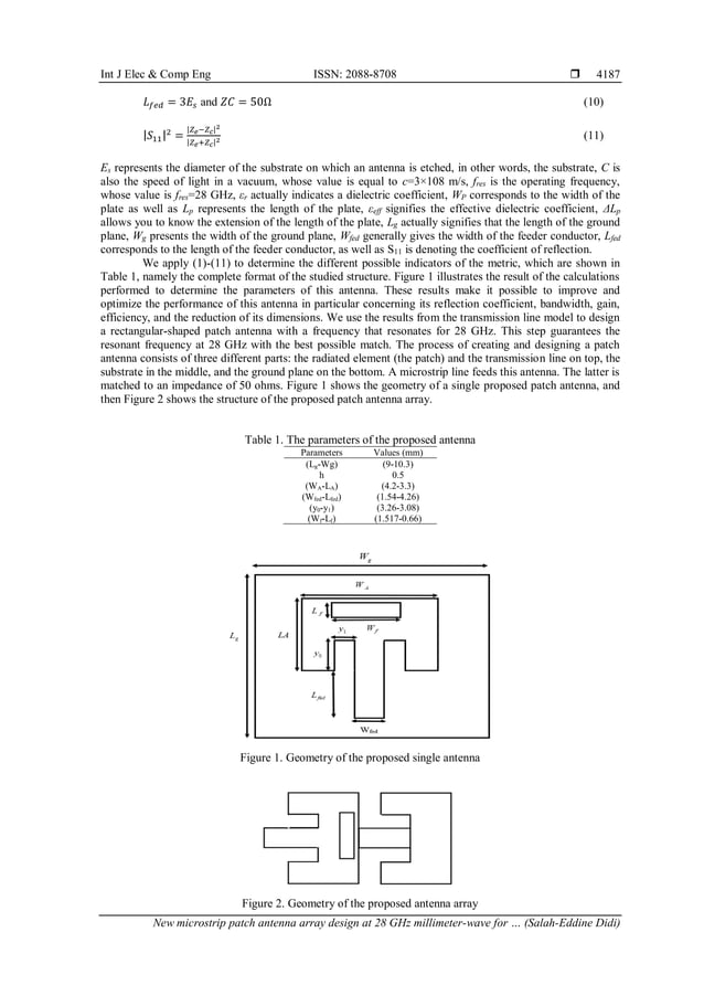 New microstrip patch antenna array design at 28 GHz millimeter-wave for ...