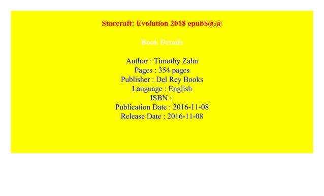 Starcraft: Evolution 2018 epub$@@ | PDF