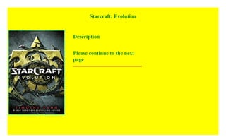 Starcraft: Evolution 2018 epub$@@ | PDF