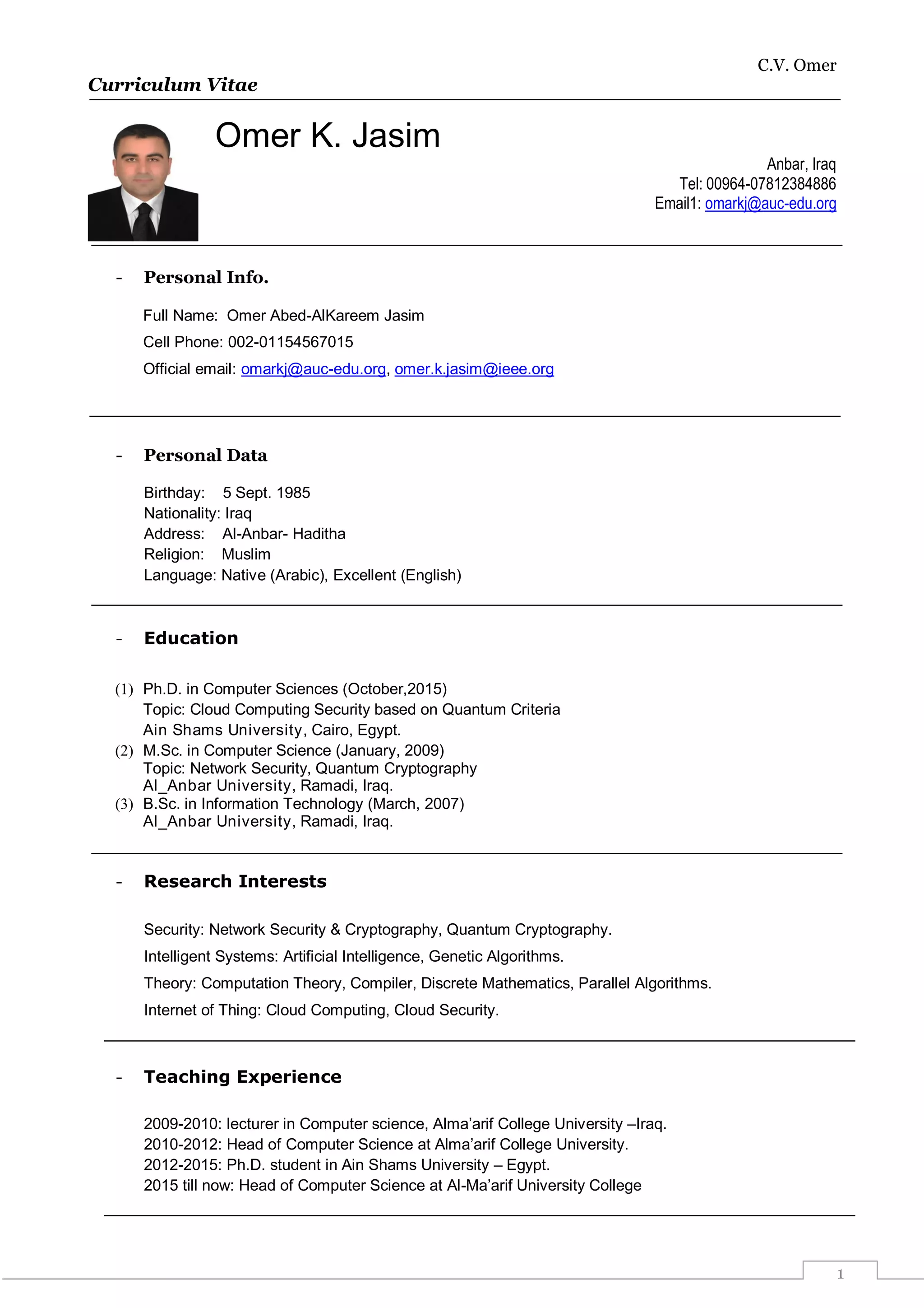 F.Curriculum Vitae | PDF