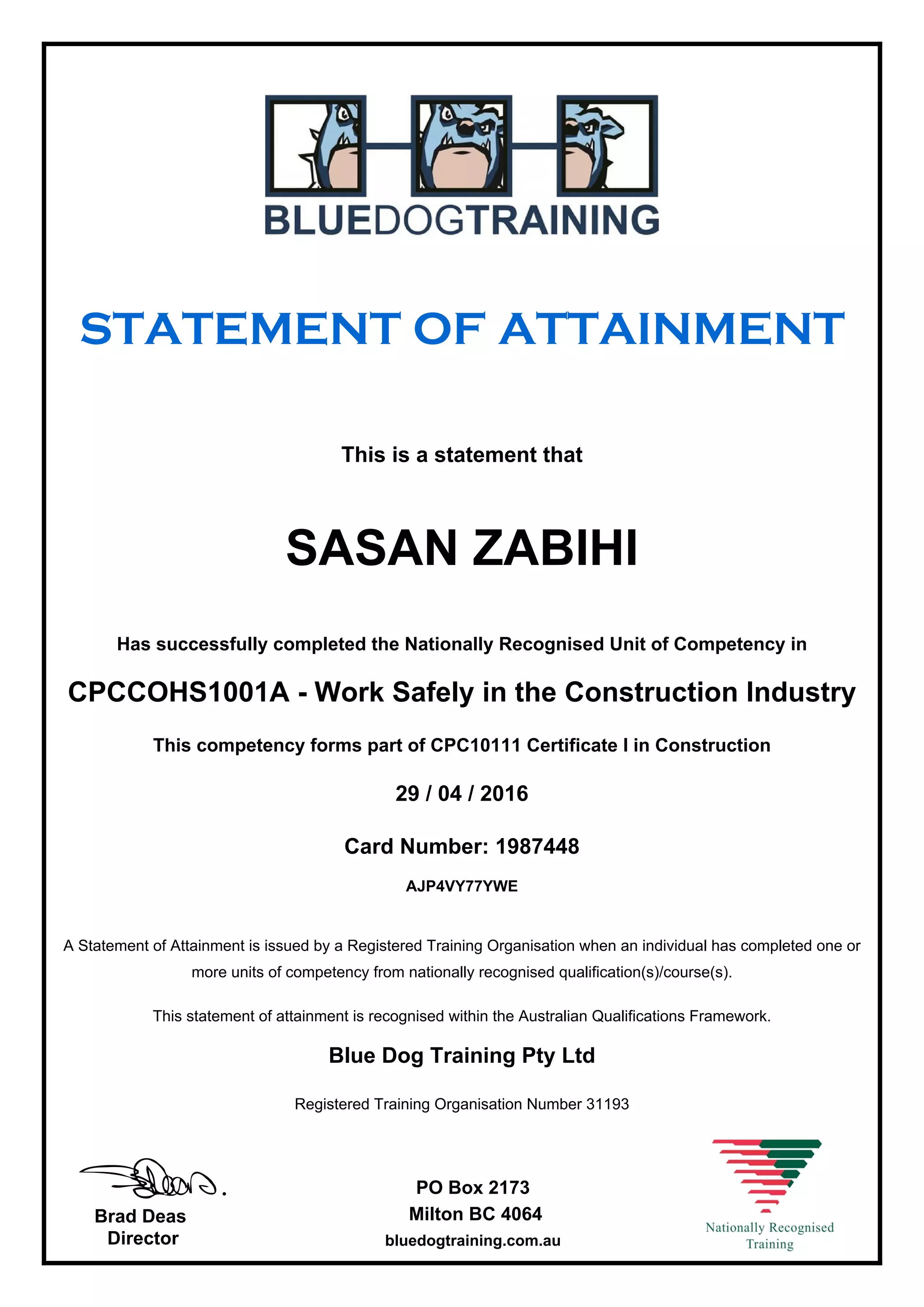 BLUEDOG_WHITECARD_TRAINING_SOA | PDF