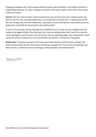 Case study Aon 2 | PDF