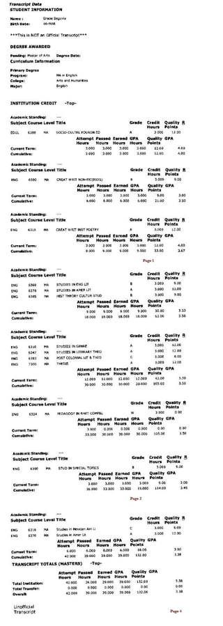 My Transcript 09 Graduate | PDF