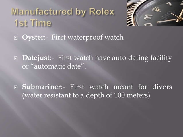 rolex ppt | PPTX