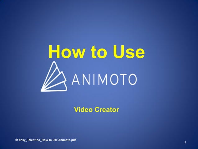How to Use Animoto.pdf