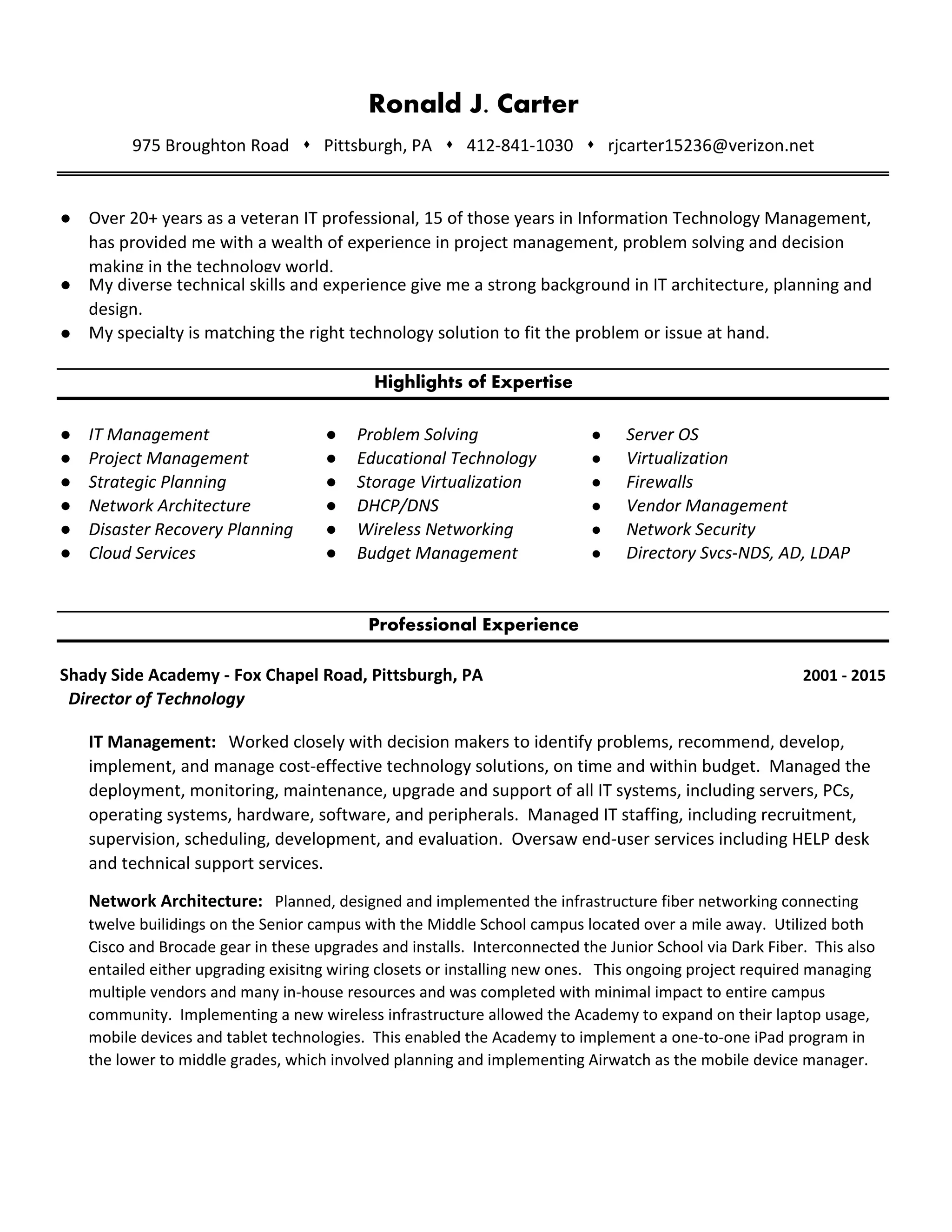 rons resume Final | PDF