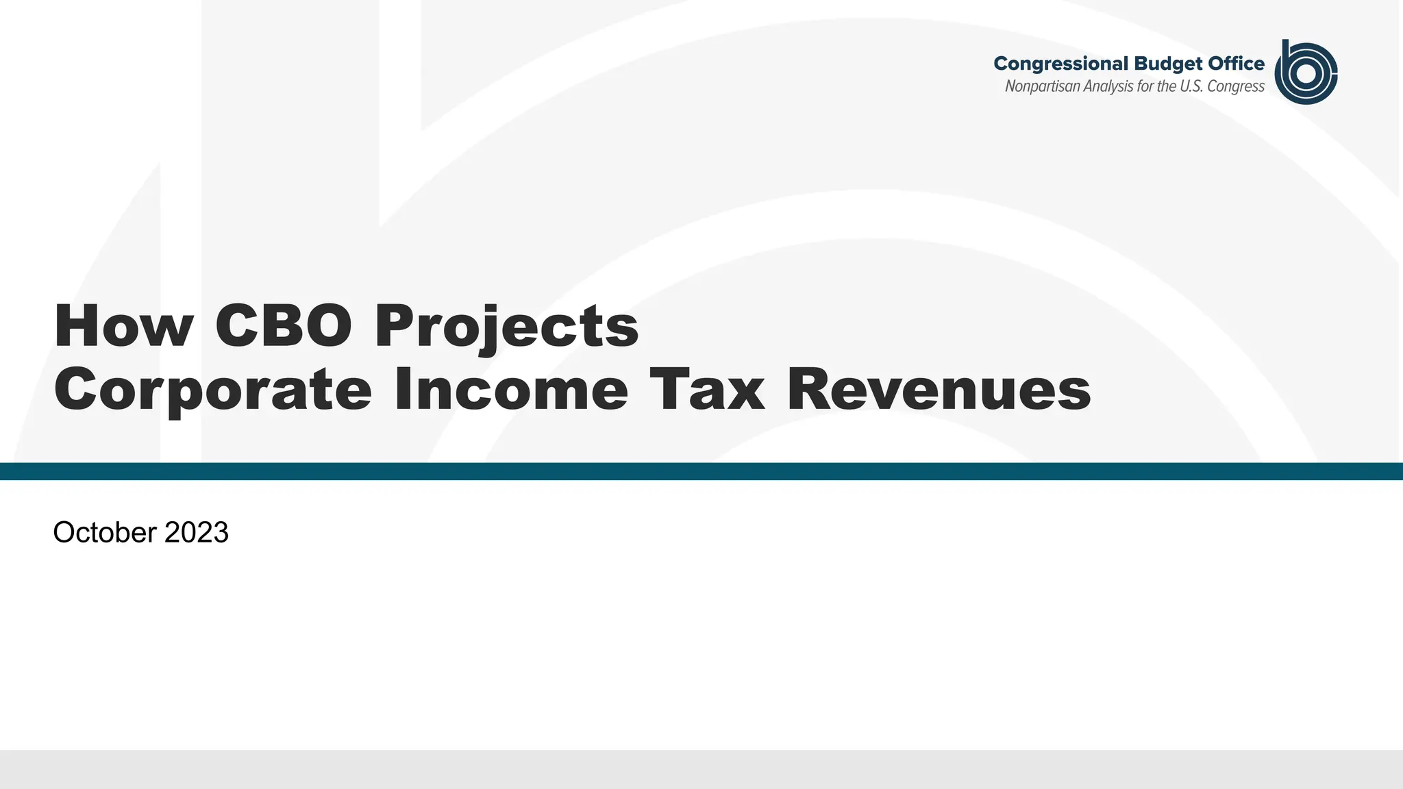 How CBO Projects Corporate Income Tax Revenues | PPT