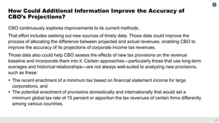How CBO Projects Corporate Income Tax Revenues | PPT