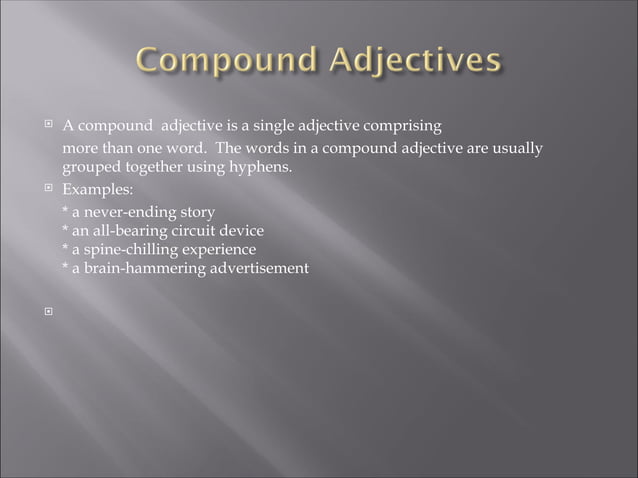 Compound Adjectives.ppt.................. | PPT