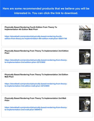 Physically Based Rendering 2nd Edition Matt Pharr Greg Humphreys | PDF