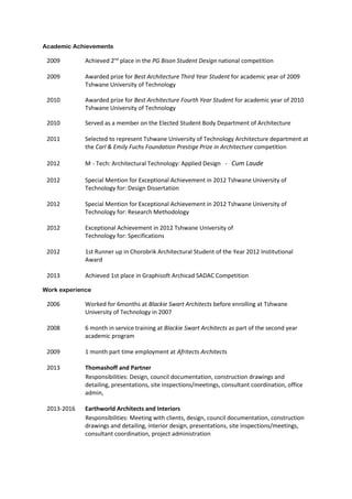 danie steenkamp CURRICULUM VITAE (1) | PDF
