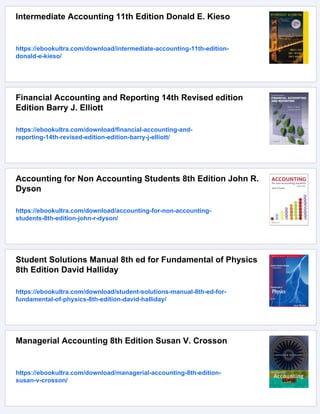 Intermediate Accounting 8th Revised ed. Edition J. David Spiceland | PDF