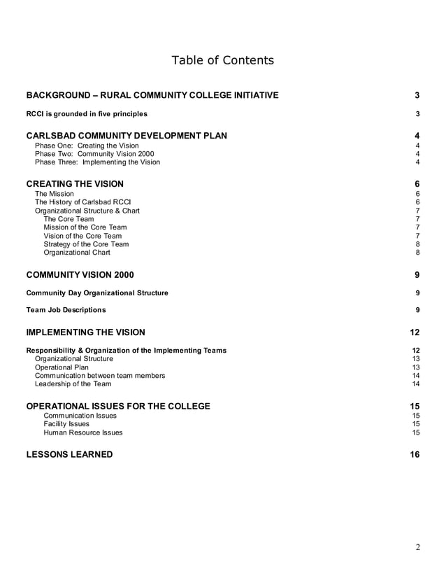 Community Development Plan | DOCX