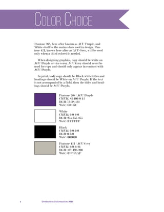 ACU Graduate Department Production Information (2016) | PDF