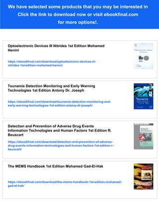 Handbook of Infra red Detection Technologies 1st Edition Mohamed Henini ...