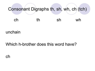 English digraph connected letter ph wh ch sh .ppt