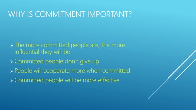Presentation On Commitment | PPTX