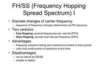 Spread spectrum Frequency-hopping spread spectrum (FHSS) | PPT