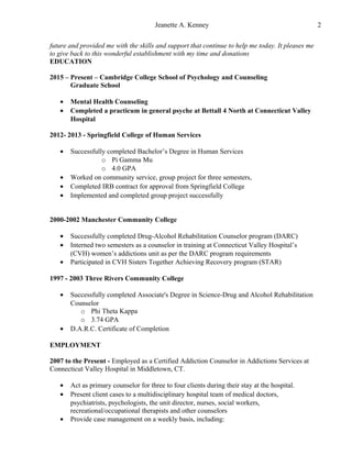 Jeanette A resume for internship at 3 AB | DOC
