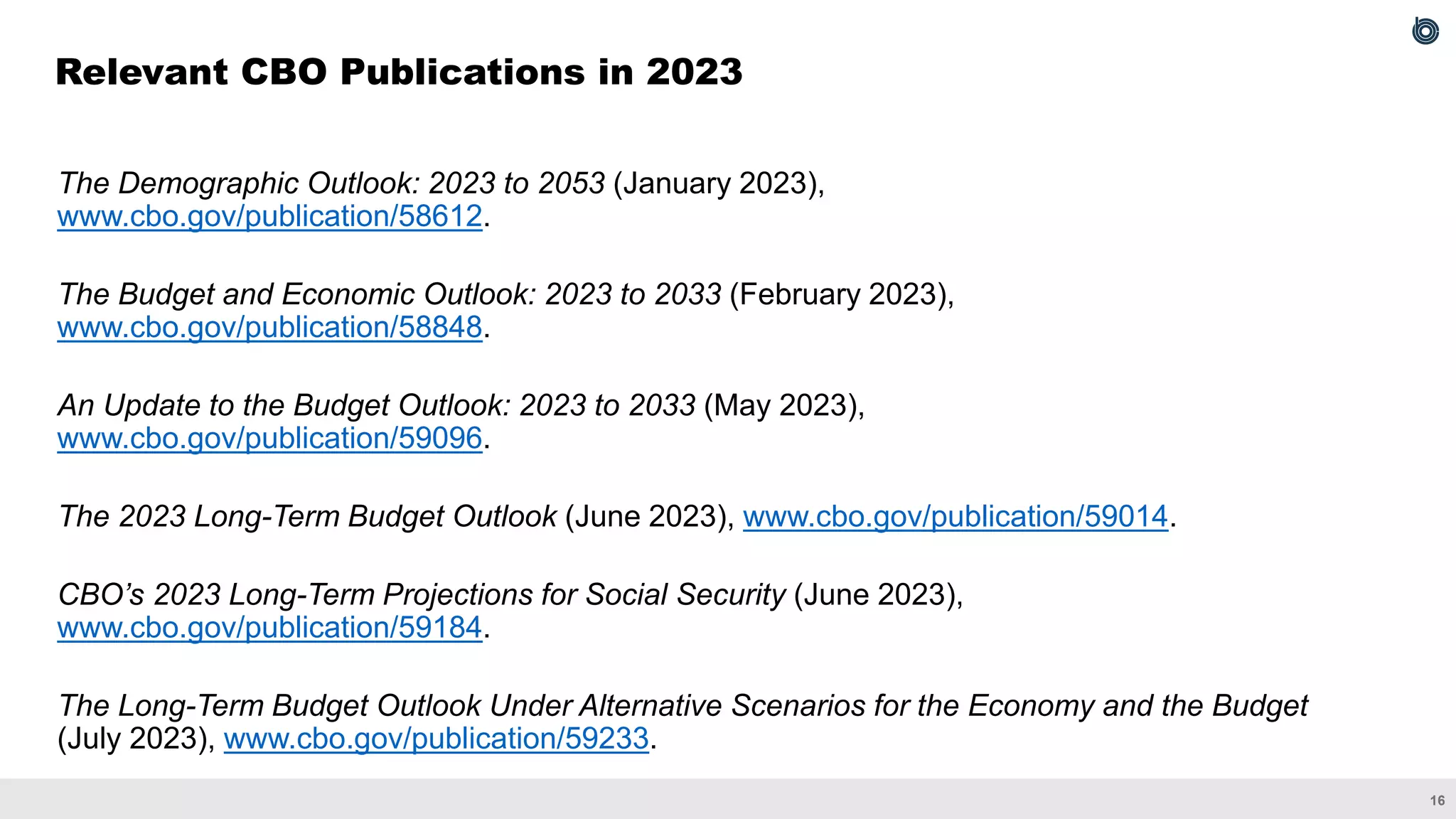 CBO’s 2023 Long-Term Budget Projections | PDF