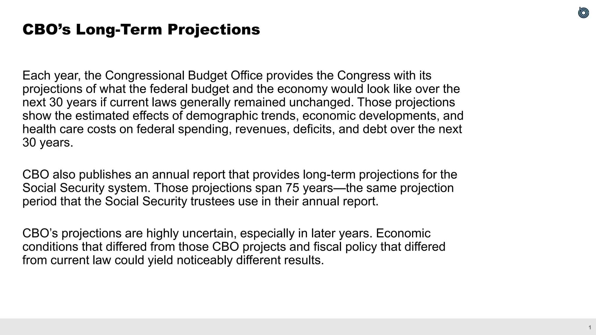 CBO’s 2023 Long-Term Budget Projections | PDF