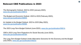 CBO’s 2023 Long-Term Budget Projections | PPT