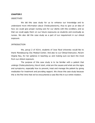 59557759 36496591-case-study-cholelithiasis | DOCX | Digestive Disorders | Diseases and Conditions