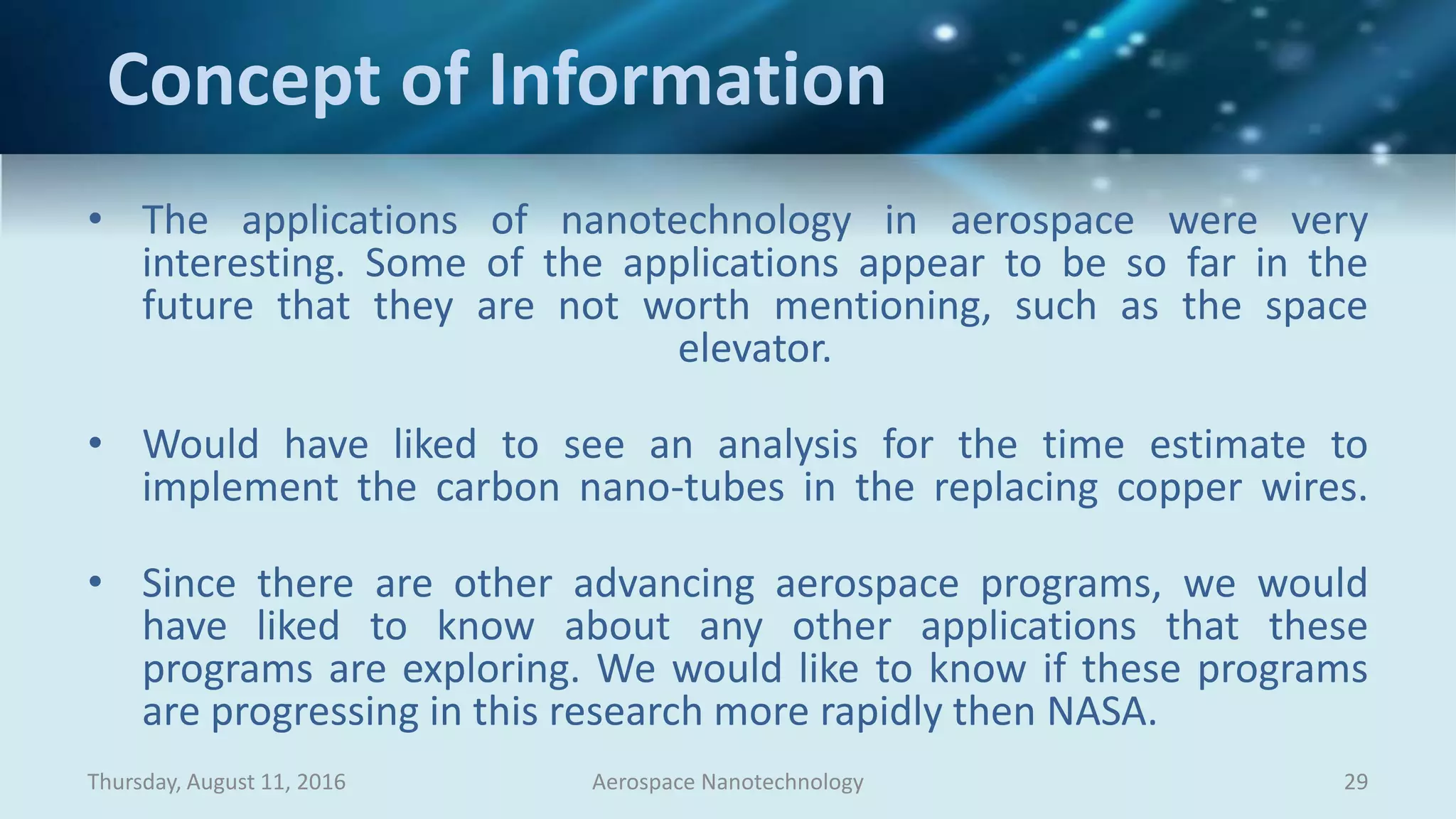 Aerospace Nanotechnology | PPSX