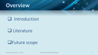 Aerospace Nanotechnology | PPSX