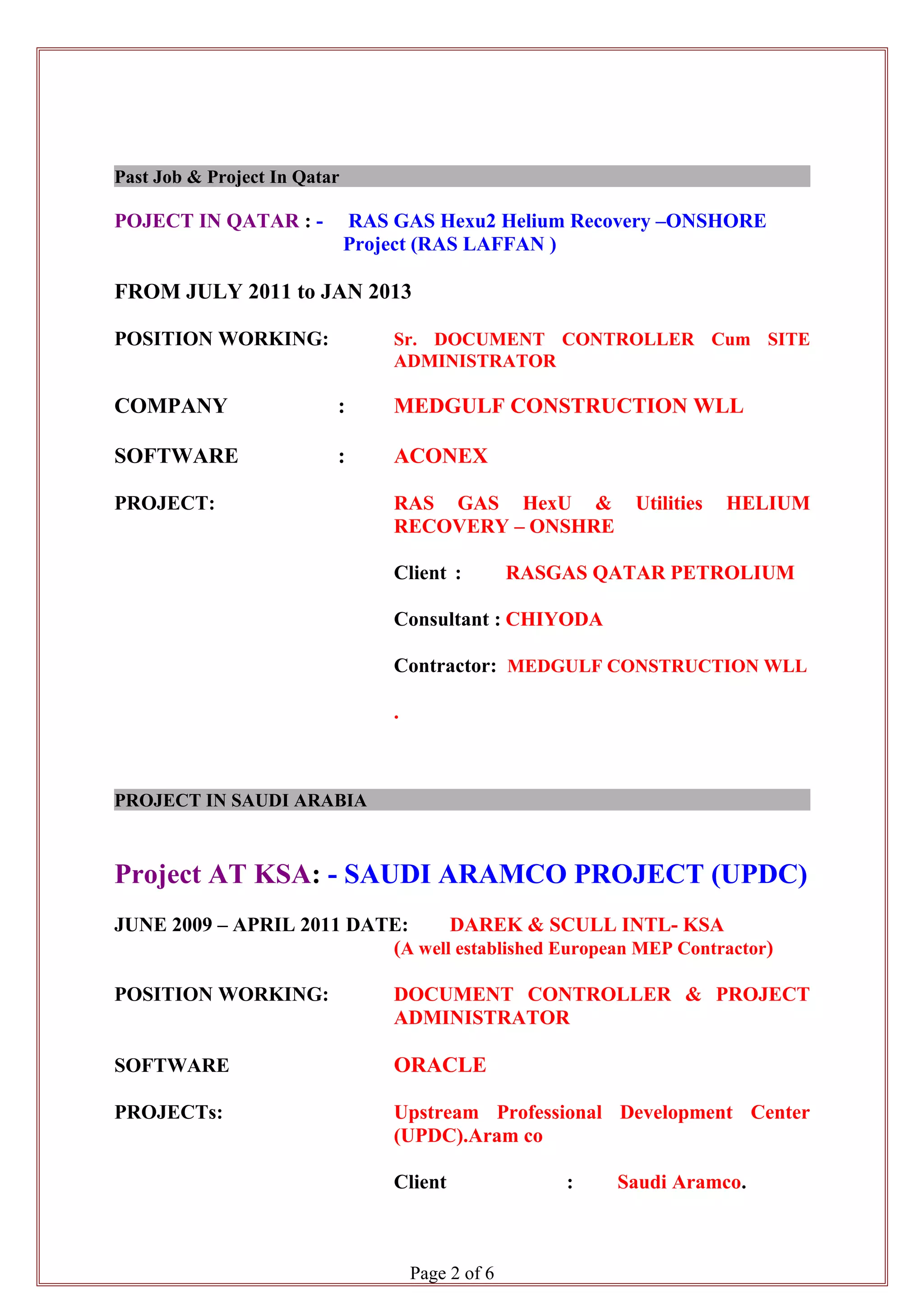 DOCUMENT CONTROLLER | DOC