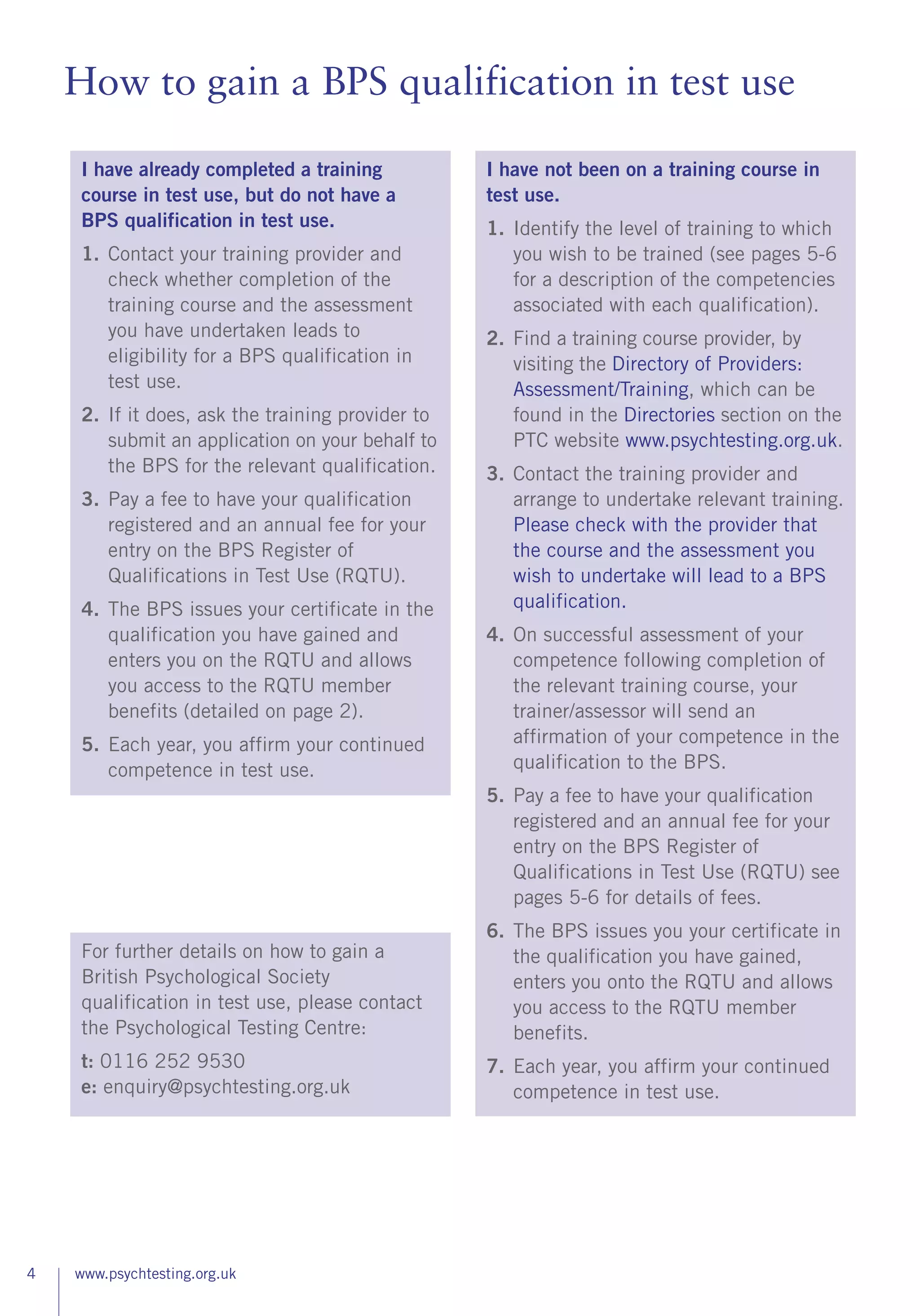 The BPS Qualifications in Test Use_0 | PDF