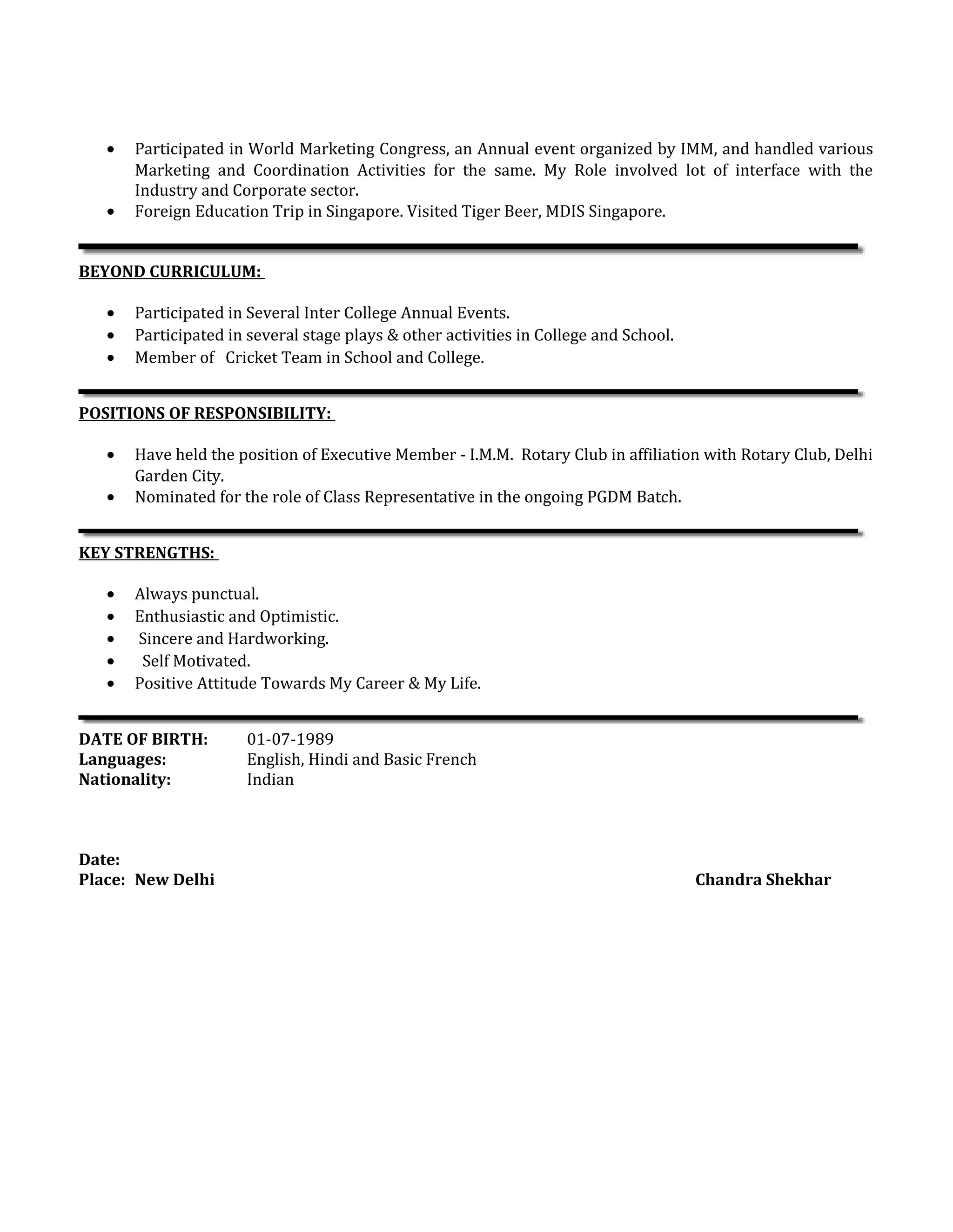 CV Chandra.Shekhar | DOC