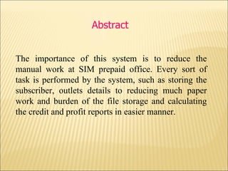 Sim distribution software | PPT