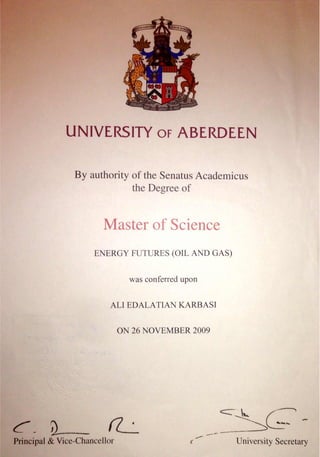 University of Aberdeen MSc | PDF