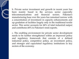 ROLE OF PRIVATE SECTOR IN INDUSTRIES OF PAKISTAN | PPTX