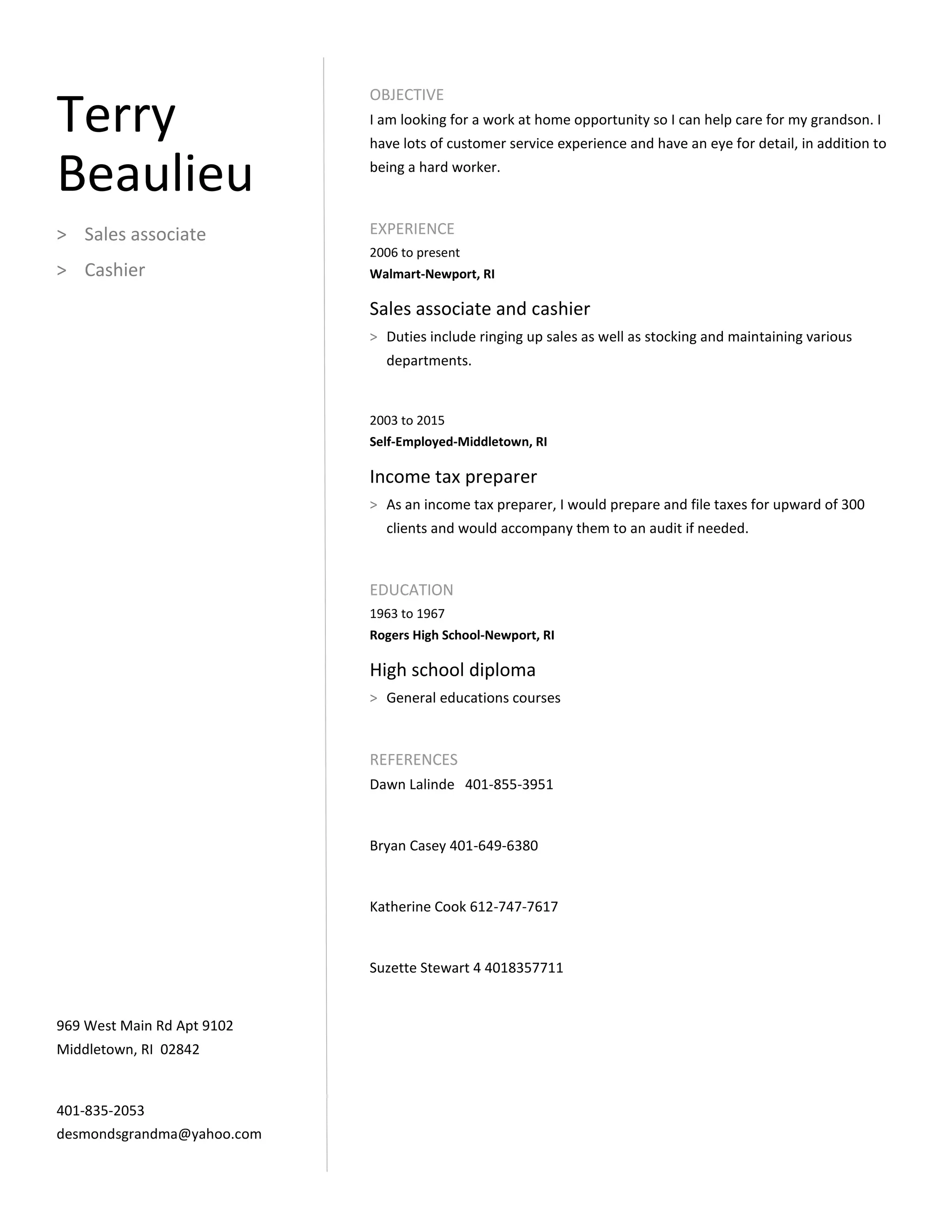 terrybeaulieuresume | PDF