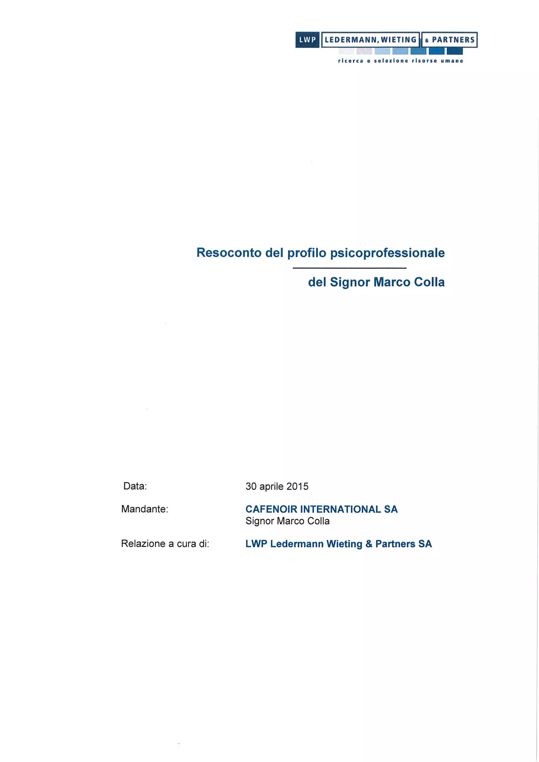 PROFILO PSICOPROFESSIONALE MARCO COLLA (1) (1) | PDF