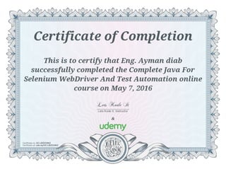 Complete Java For Selenium WebDriver And Test Automation | PDF