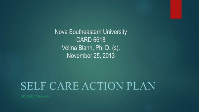 Blanns Self Care Action Plan Final | PPT