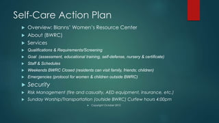 Blanns Self Care Action Plan Final | PPTX