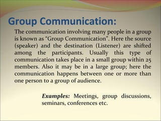 Types of Information Communication | PPT